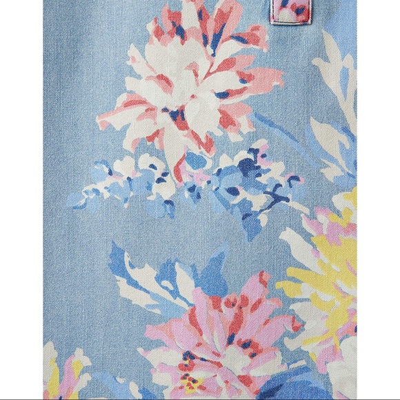 Joules | Tops | Nwt Lucie Chambray Whitstable Floral Shirt | Poshmark